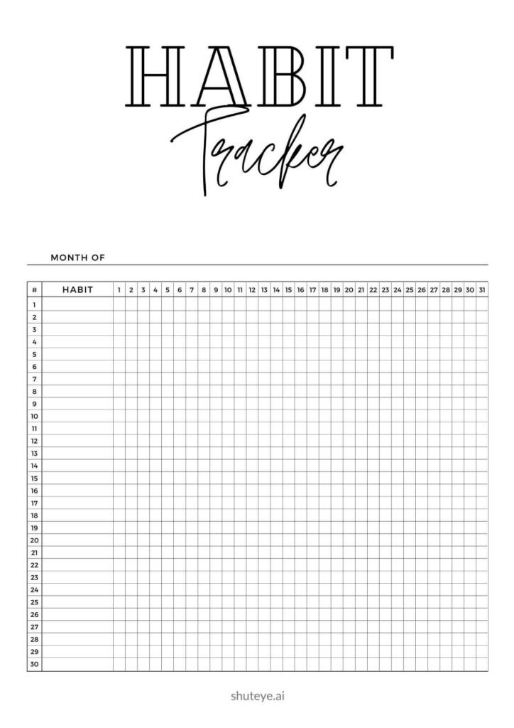 21 Free Printable Habit Tracker Bullet Journal Ideas Shuteye PDMREA